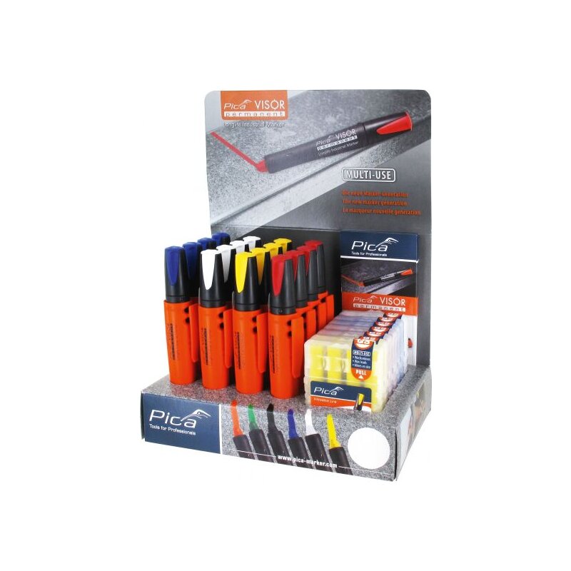 Triuso Display PICA VISOR, 16 Marker 4xR,4xG,4xB,4xW + 7 Minenetuis ...