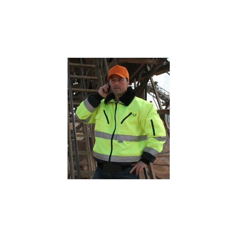 ELDEE LIPARI 5-in-1 Warnschutzpilotenjacke neongelb/marine 3M Reflex ...